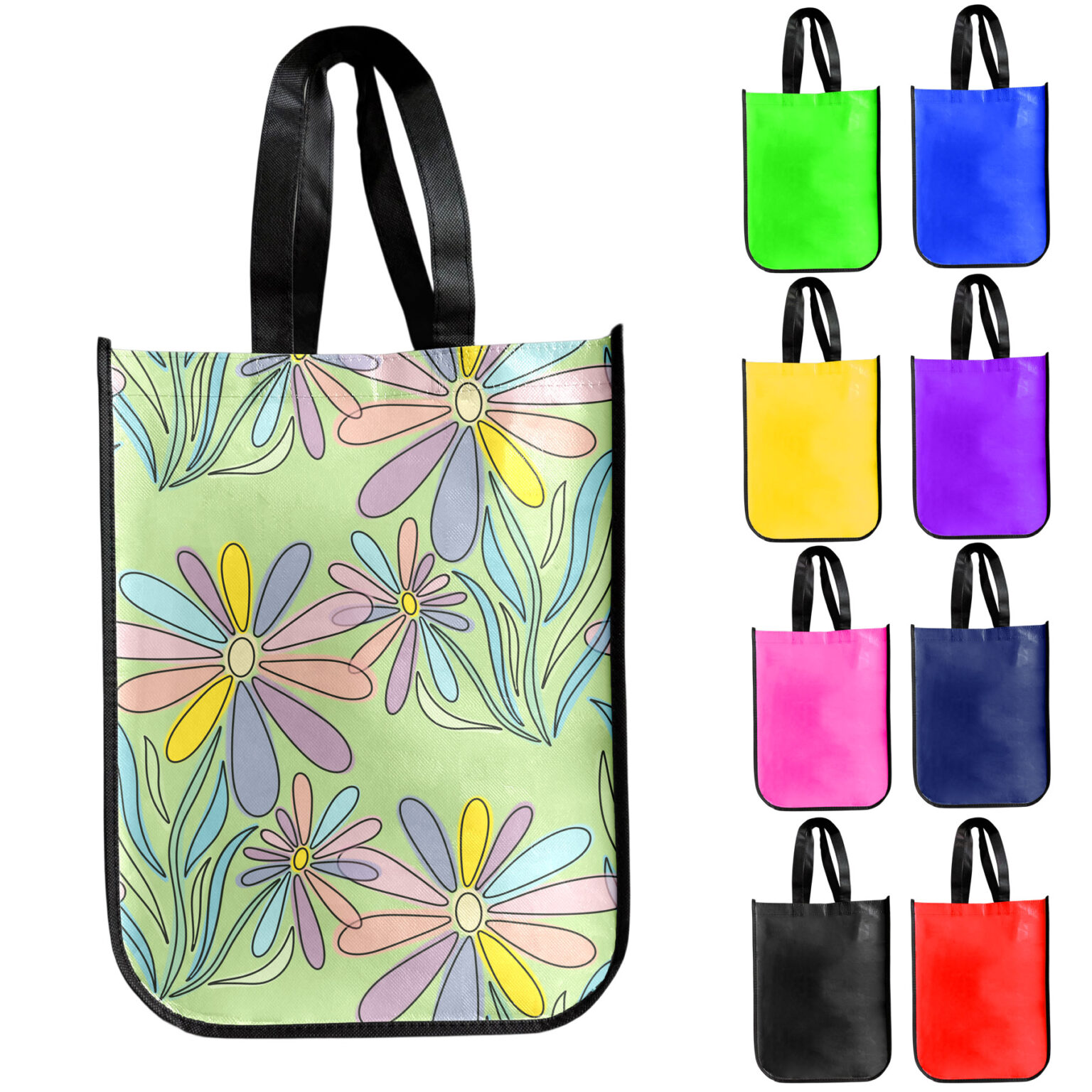 Laminated Non-Woven Tote Bag With Round Corner - usdesignpromos